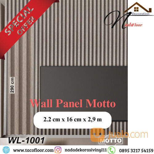 wpc wall panel dinding Motto motif kayu tebal 2,2 cm di Kota Jakarta ...