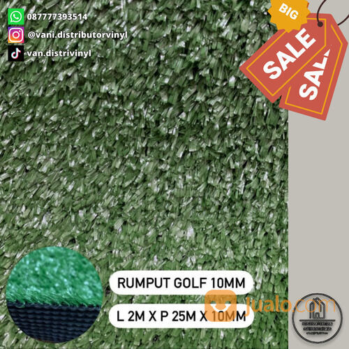 Karpet Rumput Golf 1cm Rumput Sintesis Meter Taman Outdoor Indoor di ...