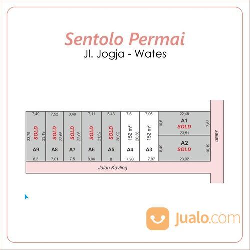 2 Km Kawasan Industri Sentolo Jogja, SHM Pekarangan, Harga Nego di Kota ...