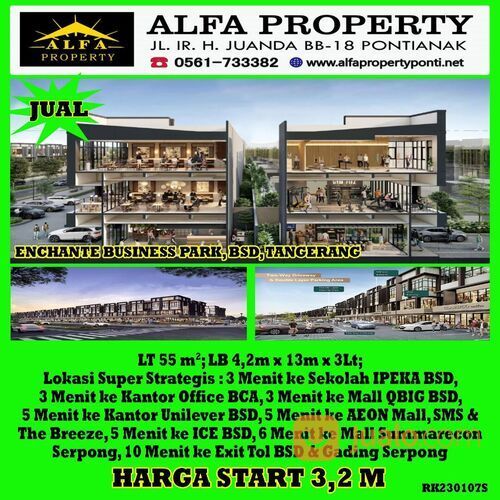 Alfa Property Ruko Enchante Business Park Gading Serpong di Kota ...