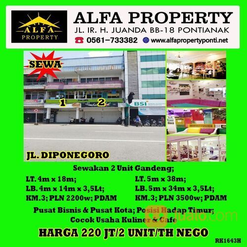 Alfa Property Ruko Diponegoro 2 Unit 3,5 Lantai Full Keramik Pusat ...