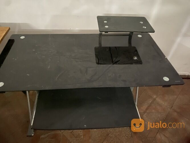 Meja Kerja Meja Komputer Meja Kantor Hazel Glass Metal Second di Kota ...