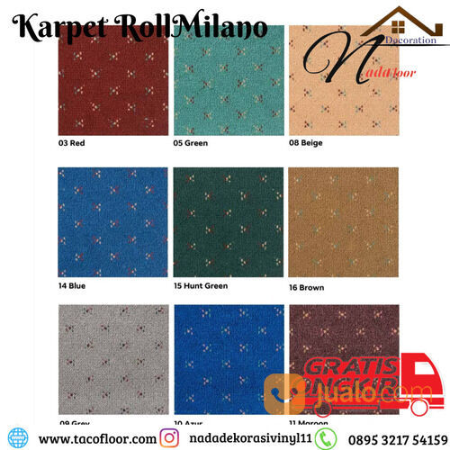 karpet roll lantai brand milano tebal 8 mm karpet hotel di Kota Jakarta ...