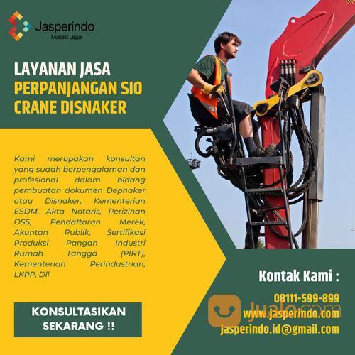 PERPANJANGAN SIO CRANE DISNAKER di Kota Tangerang Selatan, Banten ...
