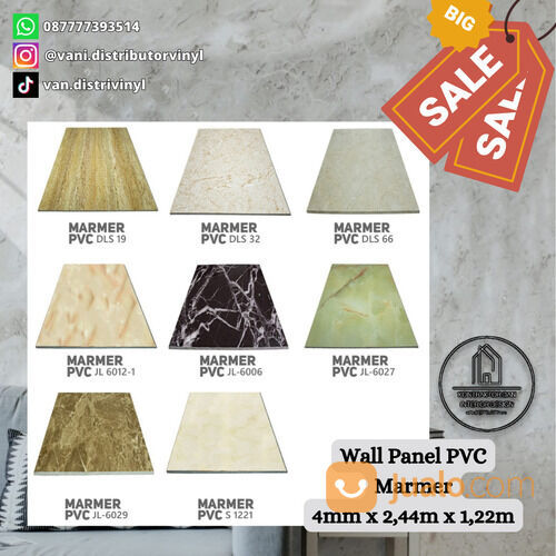 WALLPANEL Wall Panel PVC LUXURY MARMER Tebal 4mm Hiasan Dinding di Kota ...