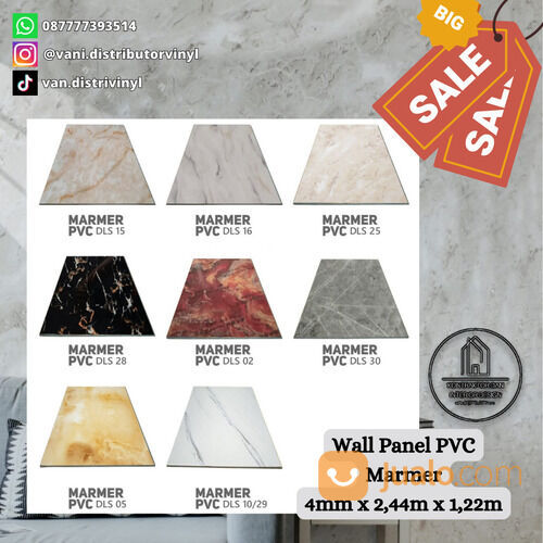 WALLPANEL Wall Panel PVC LUXURY MARMER Tebal 4mm Hiasan Dinding di Kota ...