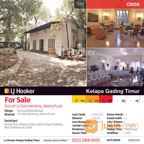 Rumah Jl. Cikini Menteng, Jakarta Pusat di Kota Jakarta Pusat, DKI ...