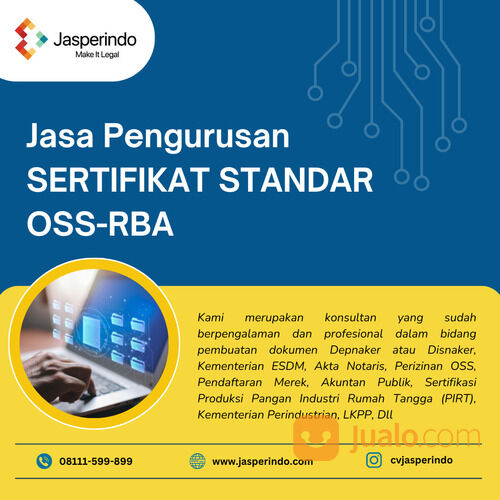 SERTIFIKAT STANDAR OSS RBA di Kota Tangerang Selatan, Banten | Jualo.com