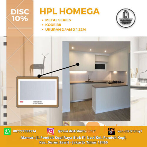HOMEGA HPL Metal Series Kode B8 Ukuran Triplek di Kota Jakarta Timur ...