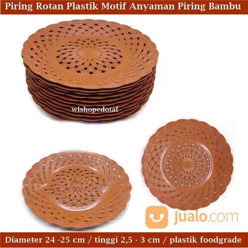 Piring Rotan Plastik Motif Anyaman Piring Bambu di Kota Jakarta Pusat ...