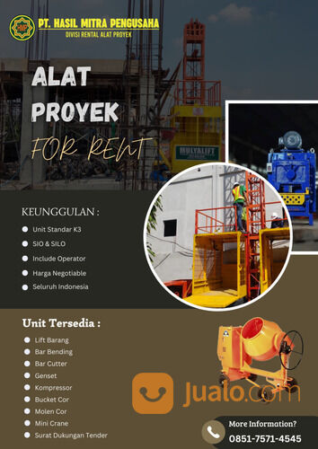SEWA ALAT PROYEK LIFT BARANG KOTA PONTIANAK / 0851-7510-4545 di Kota ...