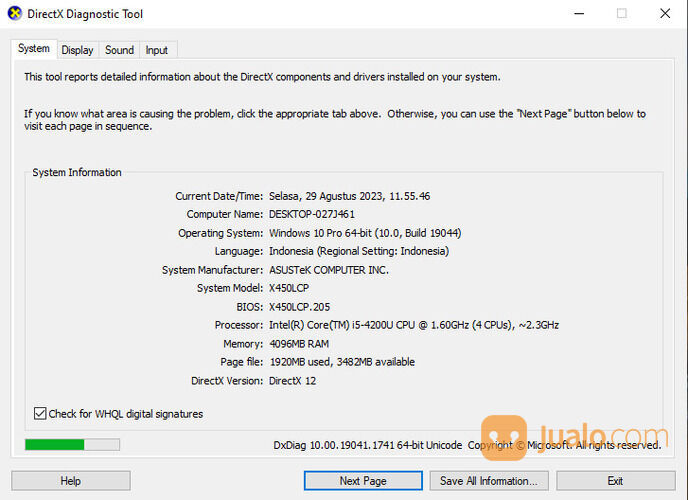 ASUS A450L Intel Core i5 Normal Jaya di Kota Jakarta Selatan, DKI ...