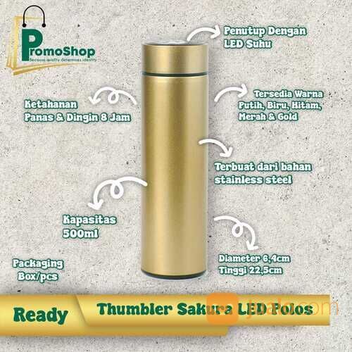 Tumbler Sakura LED Polos Botol Minum Anak Aesthetic tumblr Starbucks ...