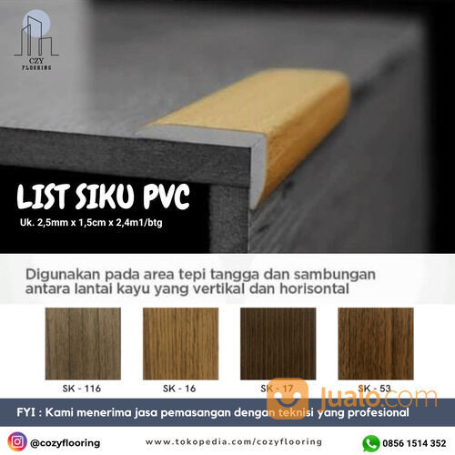 Siku bahan PVC L untuk area tepi tangga dan sambungan antara lantai di ...