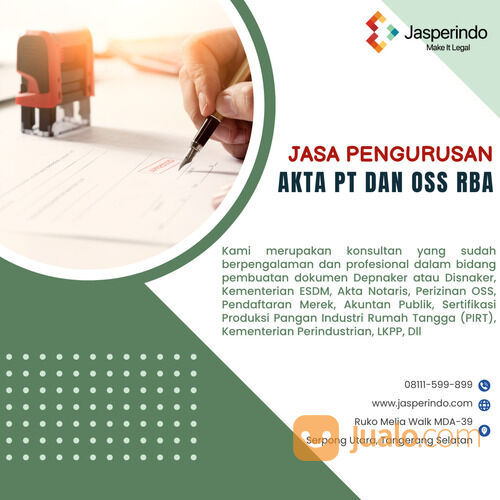 PENGURUSAN AKTA PT DAN OSS RBA di Kota Tangerang Selatan, Banten ... PENGURUSAN AKTA PT DAN OSS RBA di Kota Tangerang Selatan, Banten ...