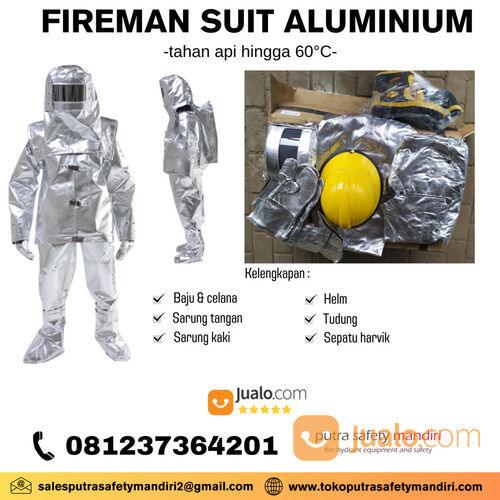 FIREMAN SUIT ALUMINIUM BAJU PEMADAM KEBAKARAN TAHAN API 600° C FULLSETS di Kota Jakarta Barat ...