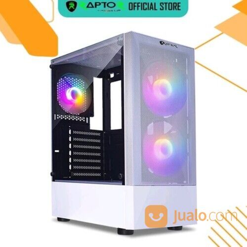 Raptor Gaming Case Black Strike 1630 include 2 FAN RGB Tempered Glass ...
