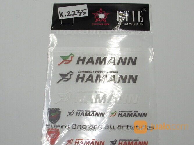 Sticker Hamann (Hitam) Ukuran 16.5x6cm di Kota Depok, Jawa Barat ...