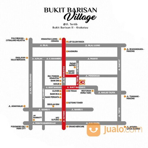 BUKIT BARISAN VILLAGE (Jalan Tertib - Bukit Barisan II, Krakatau) Medan ...