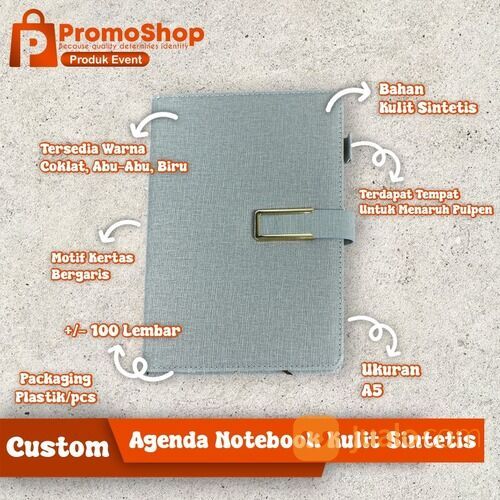 Cetak Buku jurnal Diary Catatan Agenda Aesthetic Custom Bahan Kulit ...
