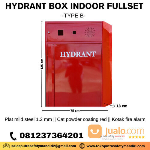 HYDRANT BOX INDOOR SAFETY TYPE B PINTU TANPA KACA KOTAK PERLENGKAPAN ...