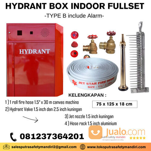 FULLSET SAFETY FIRE HYDRANT BOX INDOOR TYPE B 75 x 125 x 18 CM INCLUDE ...