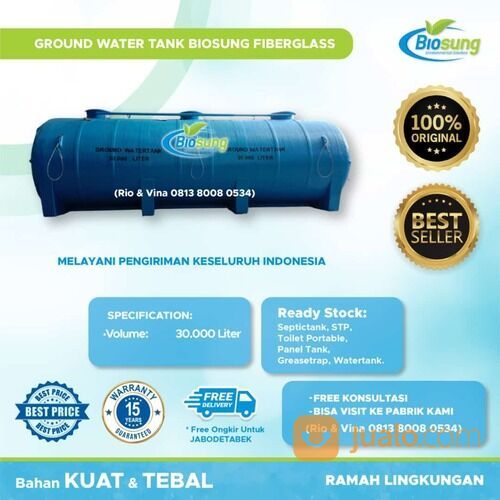 Ground Tank 30.000 Liter Biosung - Ground Tank Fiberglass - Tangki Air ...