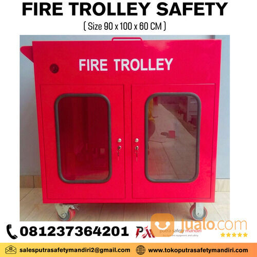 FIRE TROLLEY SAFETY CABINET DORONG TEMPAT PENYIMPANAN ALAT PERLENGKAPAN ...