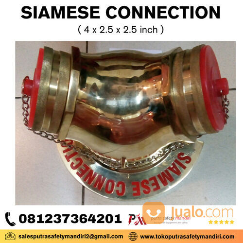 SIAMESE CONNECTION 4 x 2.5 x 2.5 INCH ALAT PENYUPLAI AIR BRASS BODY COR ...