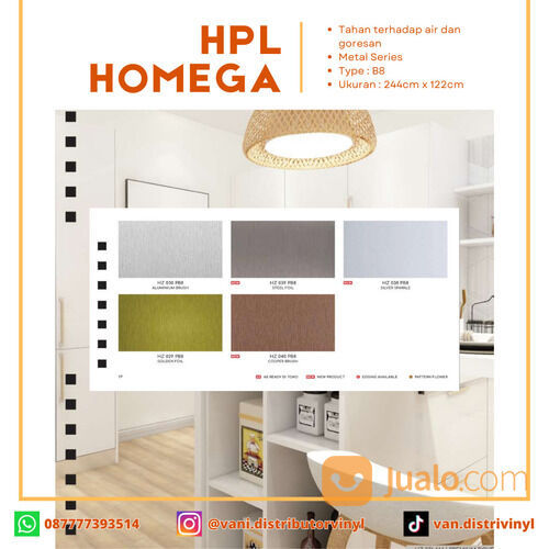 HOMEGA HPL METAL Pelapis Furniture Meja dan Lemari - Kode B8 di Kota ...
