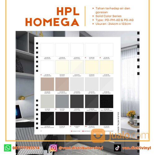 HOMEGA HPL SOLID COLOUR Pelapis Furniture - Kode PD-PM-AD di Kota ...