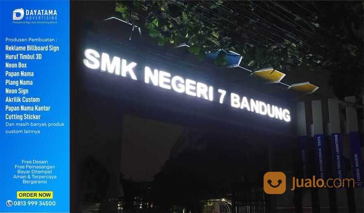 Papan Reklame dan Huruf 3D Akrilik LED di Kab. Bandung, Jawa Barat ...