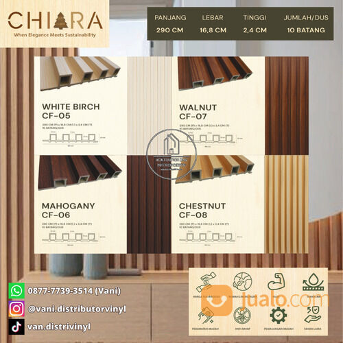 Wood Panel WPC / Wall Panel WPC / Panel Dinding Kayu / MERK CHIARA di ...