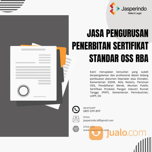 PENERBITAN SERTIFIKAT STANDAR OSS RBA di Kota Tangerang Selatan, Banten ...