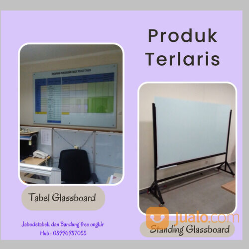 Desain dan pasang glassboard custom berbagai ukuran dan spesifikasi di Kota Bandung, Jawa Barat ...