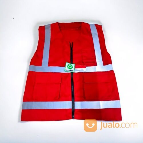 Rompi drill safety - rompi proyek safety drill - safety vest - Merah di ...