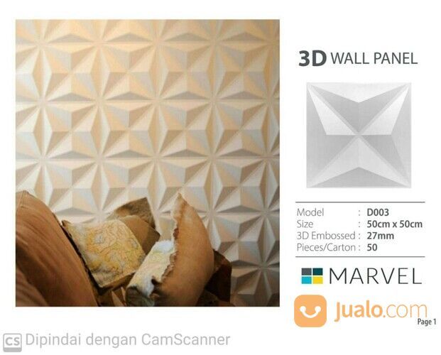 Wallpanel 3D Marvel Pvc Type D013 di Kota Gorontalo, Gorontalo | Jualo.com