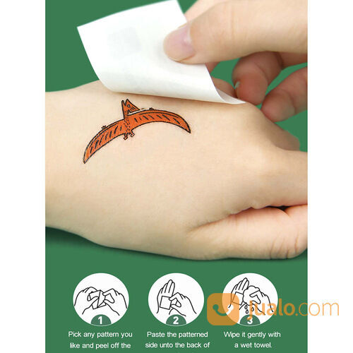 Mideer Dinosaur Temporary Tattoo Mainan Tato Dino Anak Dinosaurus 3+ di ...