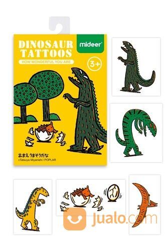 Mideer Dinosaur Temporary Tattoo Mainan Tato Dino Anak Dinosaurus 3+ di ...