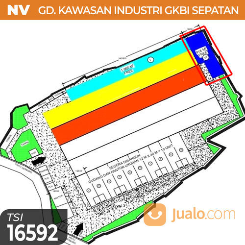 (TSI/16592) Gudang Kawasan Industri GKBI Sepatan, Tangerang, 918 m², 3 ...