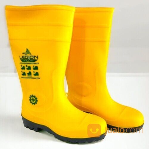 Sepatu boot safety + besi Pelindung merk gosave Legion warna Kuning di ...