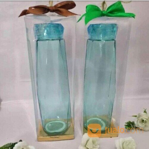 kemasan souvenir botol, mika souvenir kemasan cantik 7x7x21 harga per ...