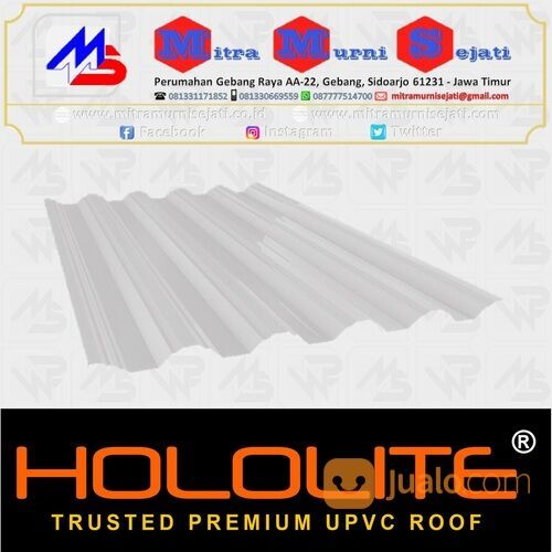 Atap UPVC Roof Hololite Doff panjang 5 meter-Surabaya di Kota Surabaya ...