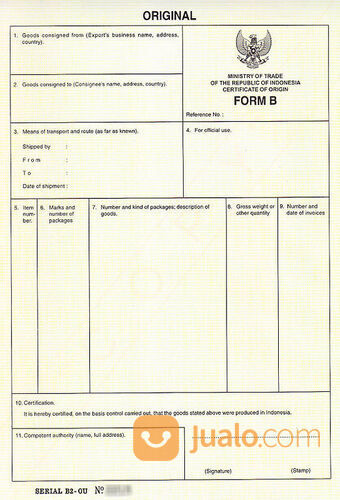 JASA PENERBITAN DOKUMEN EXPORT COO (CERTIFICATE OF ORIGIN) di Kota ...