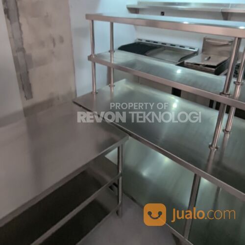 Meja Preparation stainless standar dapur komersil, restoran, hotel bisa ...