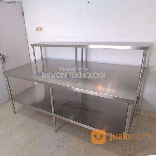 Meja Preparation stainless standar dapur komersil, restoran, hotel bisa ...