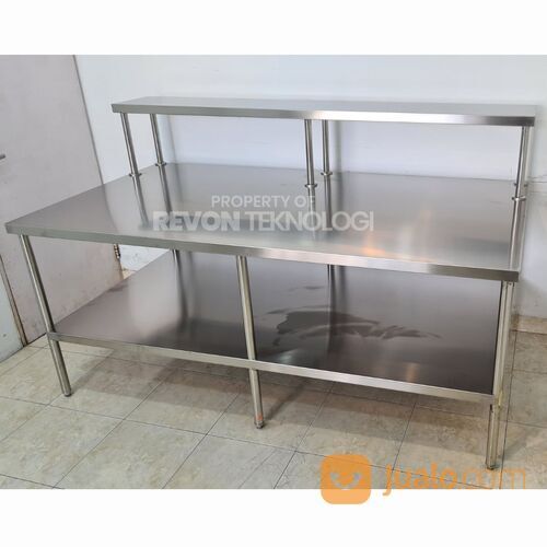Meja Preparation stainless standar dapur komersil, restoran, hotel bisa ...
