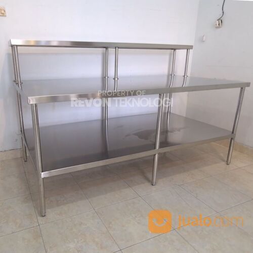 Meja Preparation stainless standar dapur komersil, restoran, hotel bisa ...