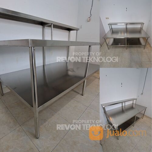 Meja Preparation stainless standar dapur komersil, restoran, hotel bisa ...