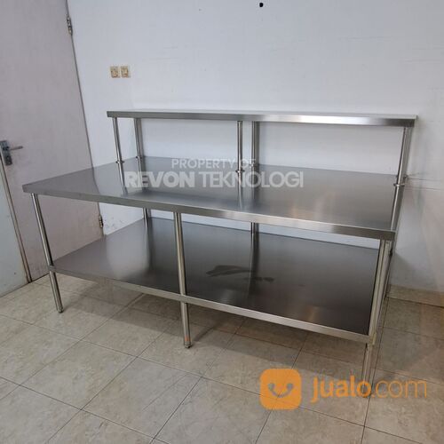 Meja Preparation stainless standar dapur komersil, restoran, hotel bisa ...